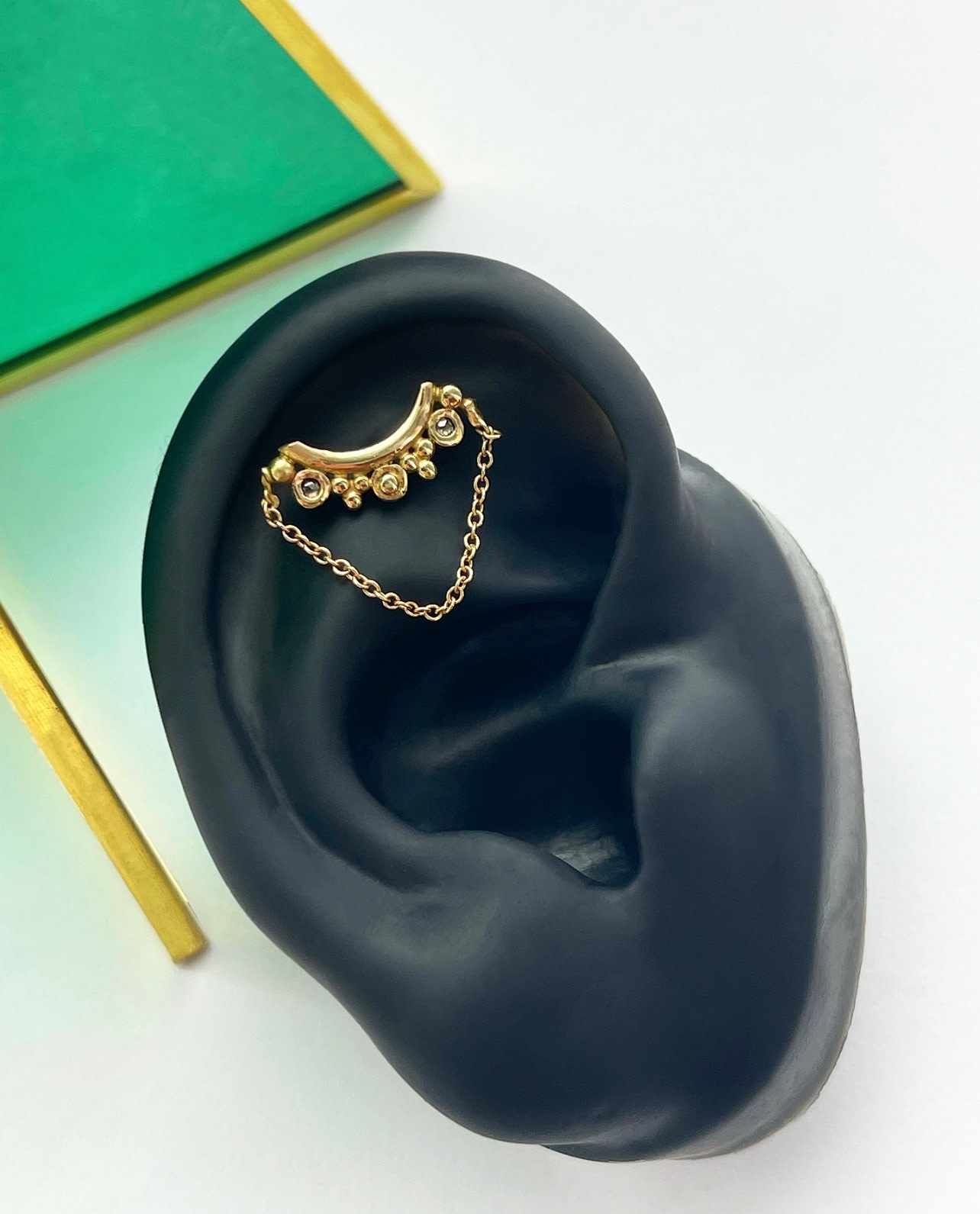 Beaded Salt and Pepper Diamond Chandelier – Identity Body Piercing