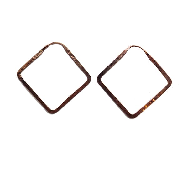 Hammered Square Hoops – Identity Body Piercing
