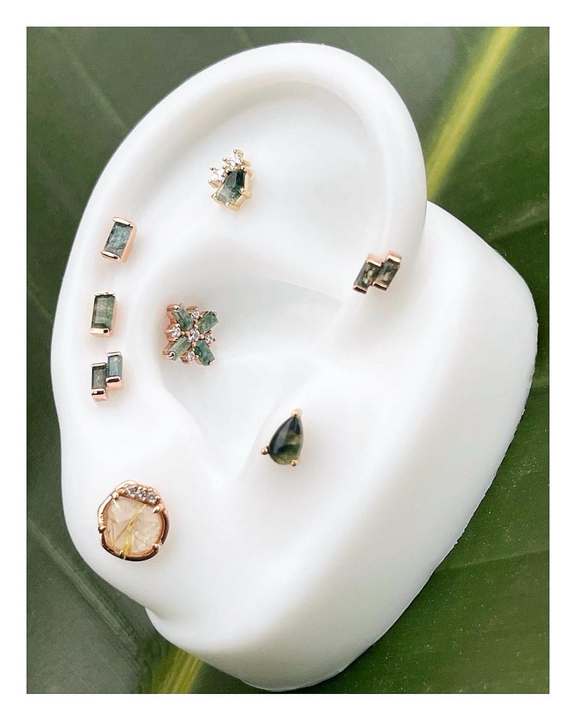 Lyra End in Moss Agate – Identity Body Piercing